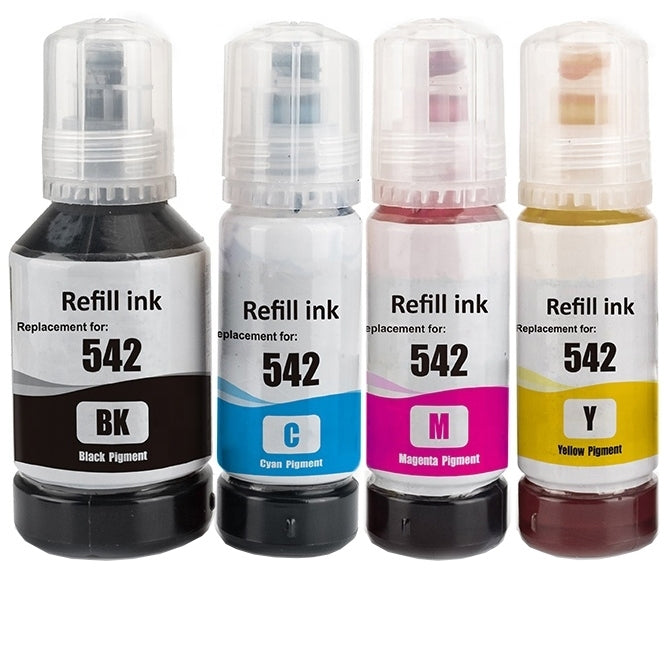 8-Pack Generic for Epson T542 Ink Bottle Combo [2BK+2C+2M+2Y]
