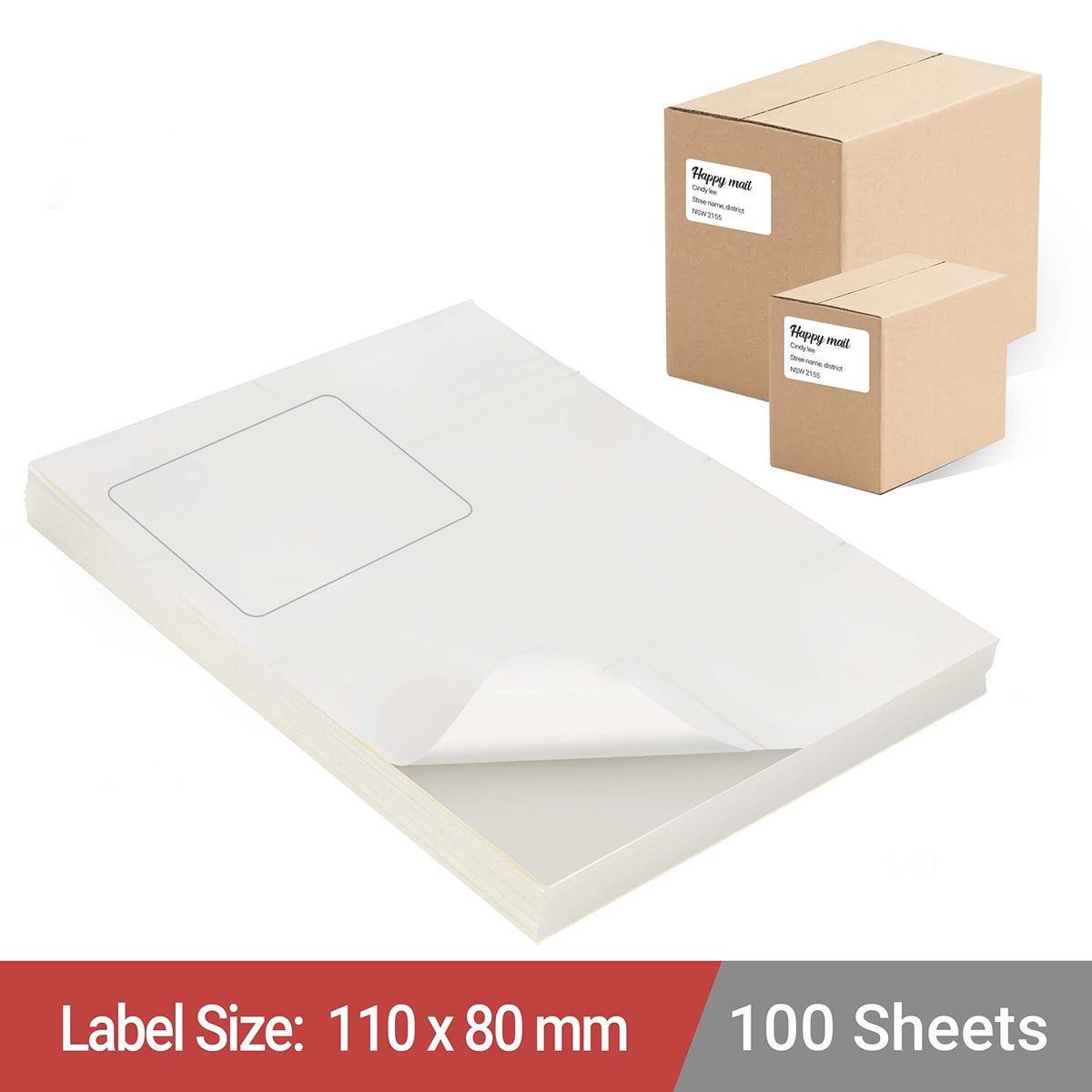 A4 White Self Adhesive Paper Address Mailing Sticker Single Integrated