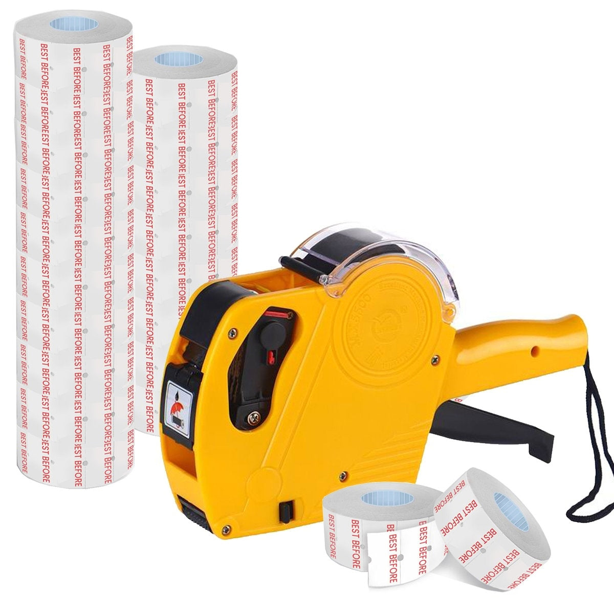 Single Line 8-Digit Date Gun MX-5500 EOS - Yellow + 20 Rolls 'BEST BEF