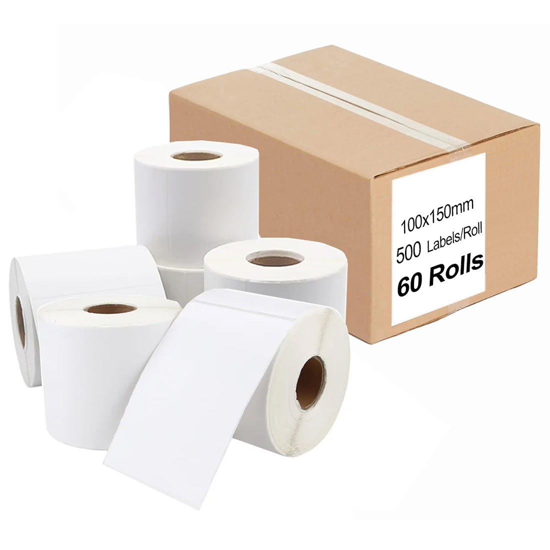 60 Rolls Australia Post Labels Perforated Thermal Label 100mm X 150mm