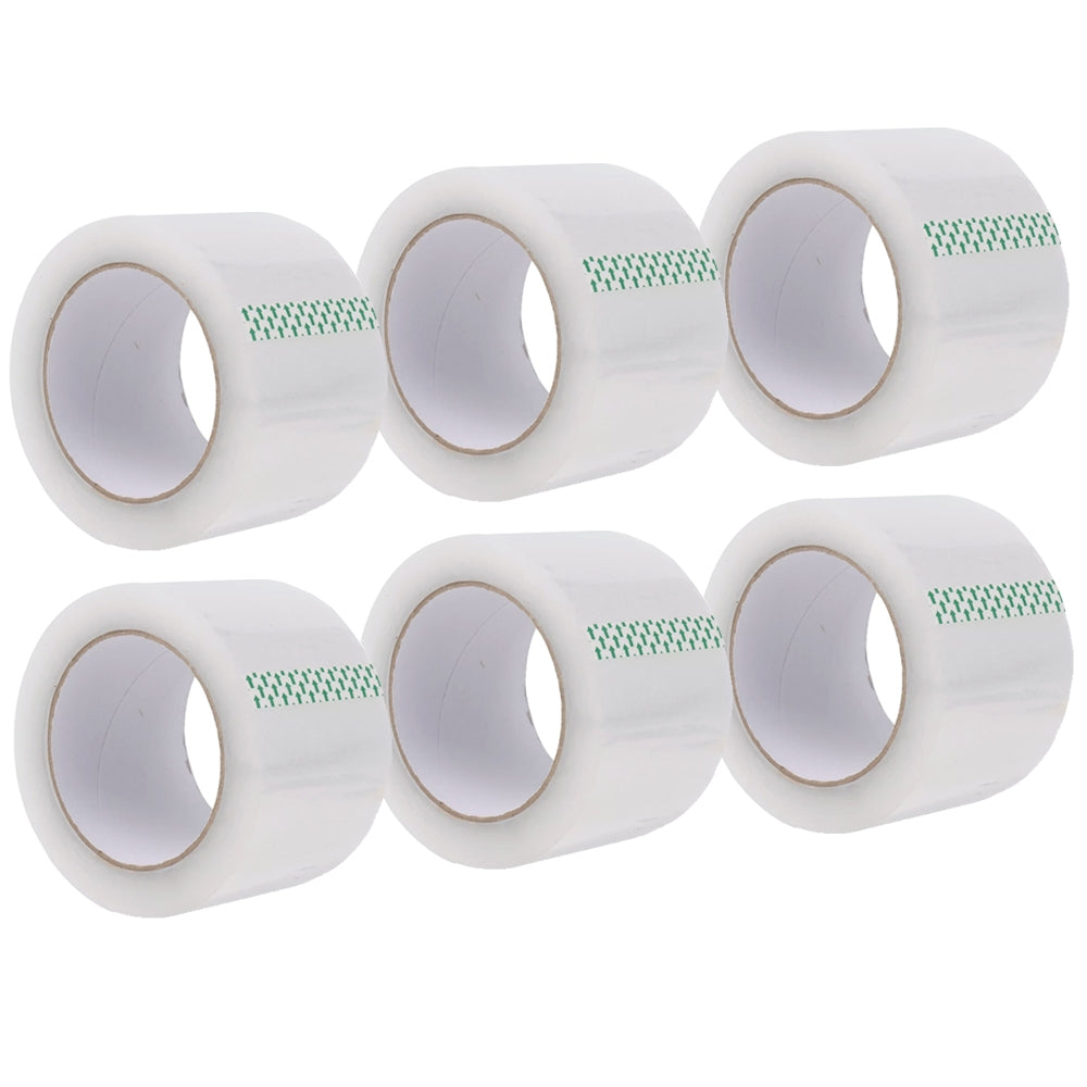 6 Rolls Clear Wide Packaging Tape 75mm x 75m Carton Sealing & Packing
