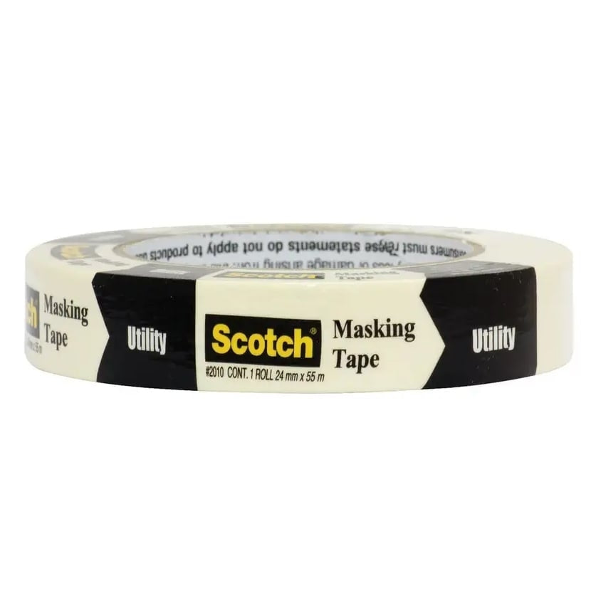 3M Scotch Masking Tape 24mm x 55m Utility 2010 Beige Pack of 36